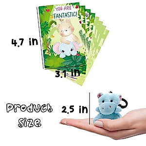 DINESIL 24 Pack Mini Plush Animals Toys, Small Stuffed Animal Plush Keychain for Goodie Bag Fillers, Easter Basket Stuffers, Easter Party Favors, Classroom Prizes