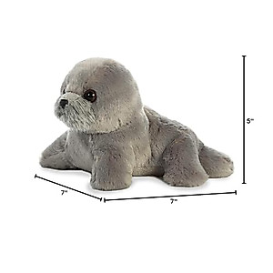 Aurora® Adorable Mini Flopsie™ Harpo Seal Stuffed Animal - Playful Ease - Timeless Companions - Gray 8 Inches