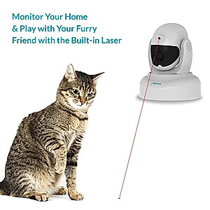 iFamCare Helmet: 1080P Full HD Wi-Fi Smart Digital Home Video Monitor for iPhone & Android with Air Sensor, Night Vision, Built-in Laser, White