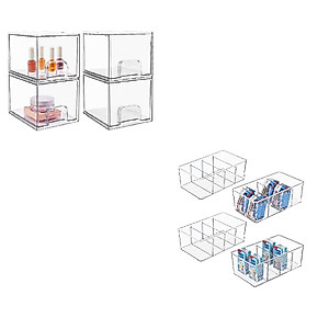 Vtopmart 2 Pack Makeup Organizer and 4 Pack Food Storage Organizer