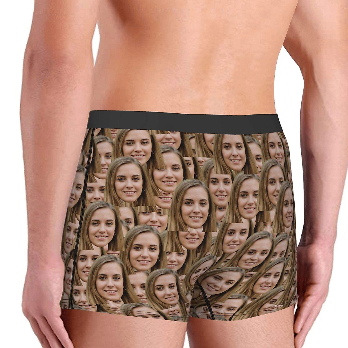 Kanwode Custom Men's Underwear, Personalized Photo Boxer Briefs With Wife's Face, Gifts for Husband Boyfriend, Funny Gifts