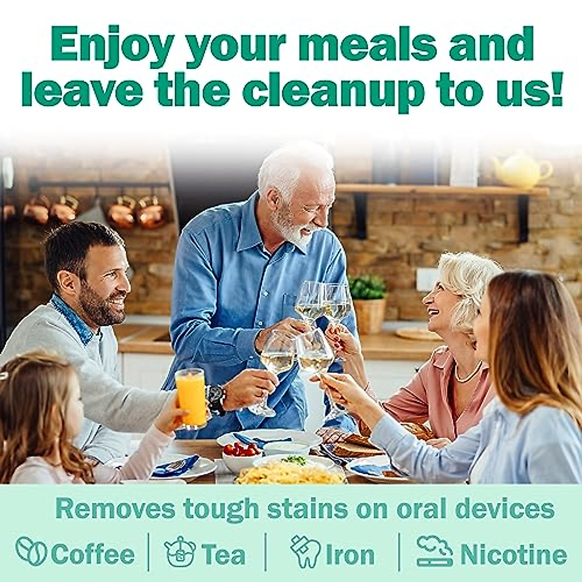 Protech Denture Cleaner 7g (3-Month Supply) Denture Cleanser Foils for Retainers, Nightguards, Mouthguards, and Dentures, Nicotine, Coffee and Iron Cleaning Foils, No Tablets, Long Lasting Packets