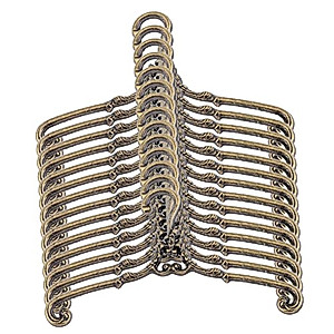 NUOBESTY 30 Pcs Dollhouse Hanger Mini Hangers Miniature Hangers Ornaments Dress Outfit Holder Metal Clothes Hanger Dollhouse Furniture Mini Clothing Rack American Doll Bush Wardrobe Alloy