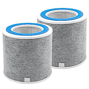 HP102 Replacement Filter, Compatible with Shark Air Purifier HP100, HP102 and 3-in-1 Models HC450, HC451, HC452, HC455, H13 True HEPA, 2Pack