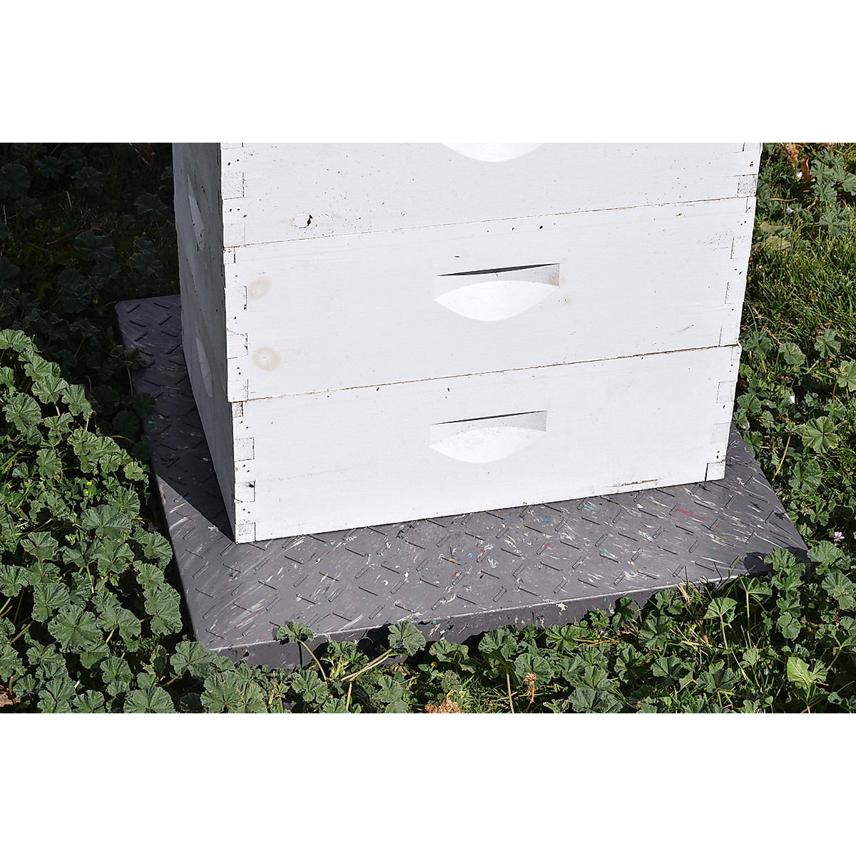 AC Condensing Unit Support Pad 24x24x2 | Equipment Support Pad | Generator Pad for HVAC Units, Generators, AC Condensers, Air Conditioners, Beehives & More | 100% Recycled Plastic AC Condenser Pad