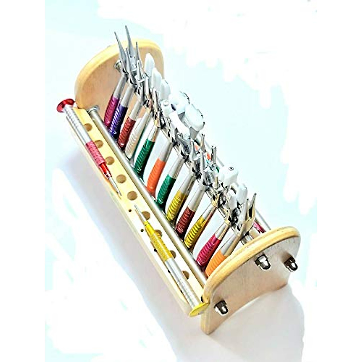 ArtLab Premium German Optical Plier Eyeglass Repair Tool Kit -14 Each Optician ! Optical Pliers,Eyeglasses Tool Set- with 12 Optician’s Pliers and 2 Screwdrivers with Stand