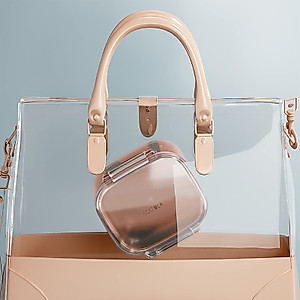 Retainer Case, Retainer Cleaner Case 2 Pack, Portable Denture Cases and Unique Denture Bath with Drain Tray, Denture Bridges, Partial Dentures, Traditional Braces, Etc. (Orange)