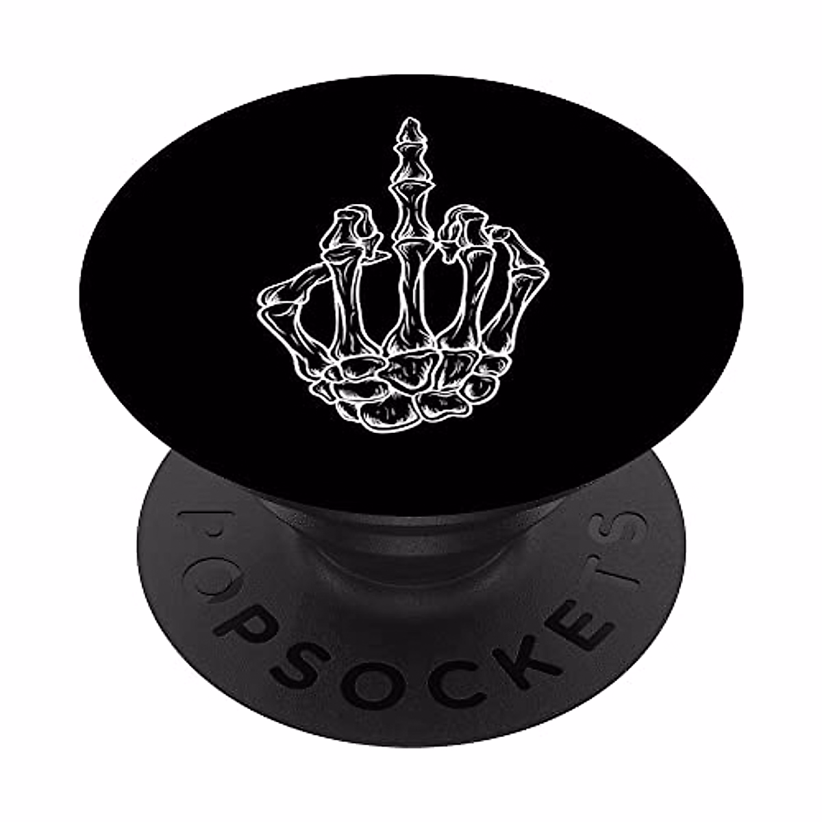 Skeleton Middle Finger Dark Art Gothic Aesthetic Horror Goth PopSockets Swappable PopGrip