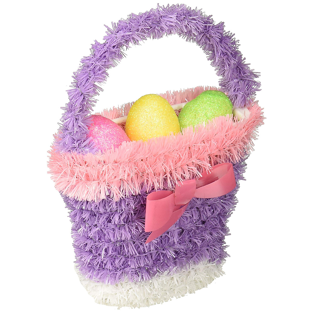 Amscan Easter Basket Tinsel Decoration, 6 1/4" x 4 1/2", Multicolor