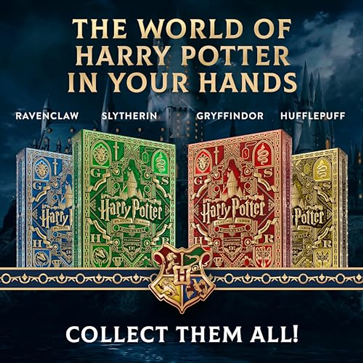 theory11 Harry Potter Playing Cards - Yellow (Hufflepuff)
