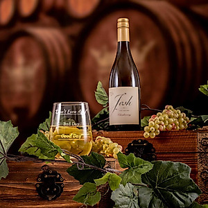 IT'S A SKIN Don’t Even Ask Bad Day Good Day |Stemless Wine Glass 17oz for red and white wine - Mothers Day, Grandmothers, grandma Incl free wine/food pairing card