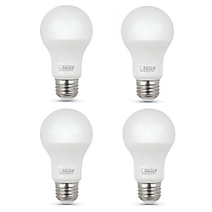FEIT ELECTRIC A450/850/10KLED/4 4-Pack 40W Equivalent 5.5 Watt Non-Dimmable A19 LED Light Bulbs, 4.4" H x 2.35" D, 5000K Daylight, 4 Piece