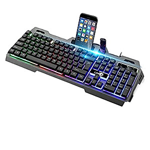 Hovering Manipulator Gaming Keyboard And Mouse Combination, 104 Full-Size Metal Backlit Keyboard, LED Keyboard Color Changing PC Computer USB Gaming Keyboard, Suitable For Prime Xbox One PS4 Gamers.