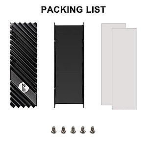 EZDIY-FAB M.2 SSD heatsink 2280, Double-Sided Heat Sink, High Performance SSD Radiator for PC / PS5 for PCIE NVME M.2 SSD or SATA M.2 SSD- Black