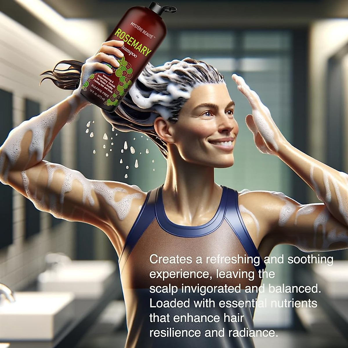 Rosemary Shampoo and Conditioner, Rosemary Oil Shampoo Promotes Hair Growth & Scalp Health, Rosemary Shampoo for Hair Growth Organic - Sulfate & Paraben Free, for Men Women - 16 fl oz each