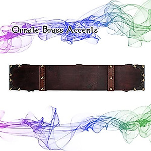 Cottage Garden Witch Wizard Handcrafted Wood Magic Wand Box, 18 inch, Mahogany