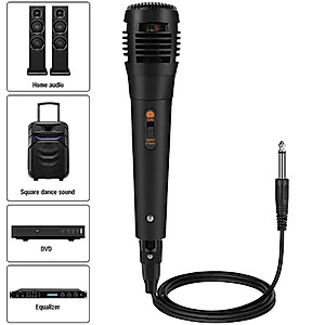 Fashion Boutique store Wired Dynamic Cardioid Microphone,Karaoke Microphone,Wired Handheld Sing Microsoft with On and Off Switch for Karaoke Machine,Karaoke,Live Vocal