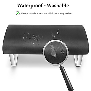 Foot Rest for Under Desk at Work, PU Self-Skinning Foam Foot Stool Under Desk Footrest, Ergonomic Office Foot Rest, Soft and Comfortable, Black