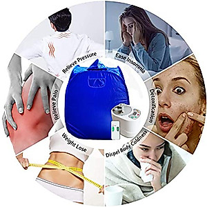 ZONEMEL Portable Steam Sauna for Home, Personal Full Body Spa for Relaxation, Spa Tent with Hood, 2L 900W Steam Generator with Remote Control-(Blue, L 33.5”x W 32.3”x H 41.7”)