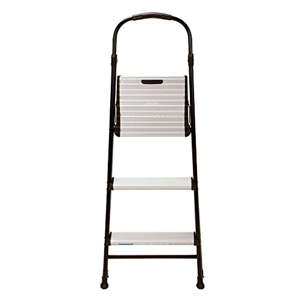 COSCO 11425ABK1E Folding Step Stool with Rubber Hand Grip, 8 Ft. 10 in. Max Reach, ANSI Type 1, 250 lb Weight Capacity, 3, Black