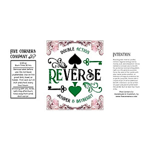 Jinx Reversal Candle by Five Corners Co - 2x4 Double Action to Banish Debt and Attract Prosperity - Candle Magic for Spells, Conjure and Witchcraft - Black Green Scented Pillar Candle