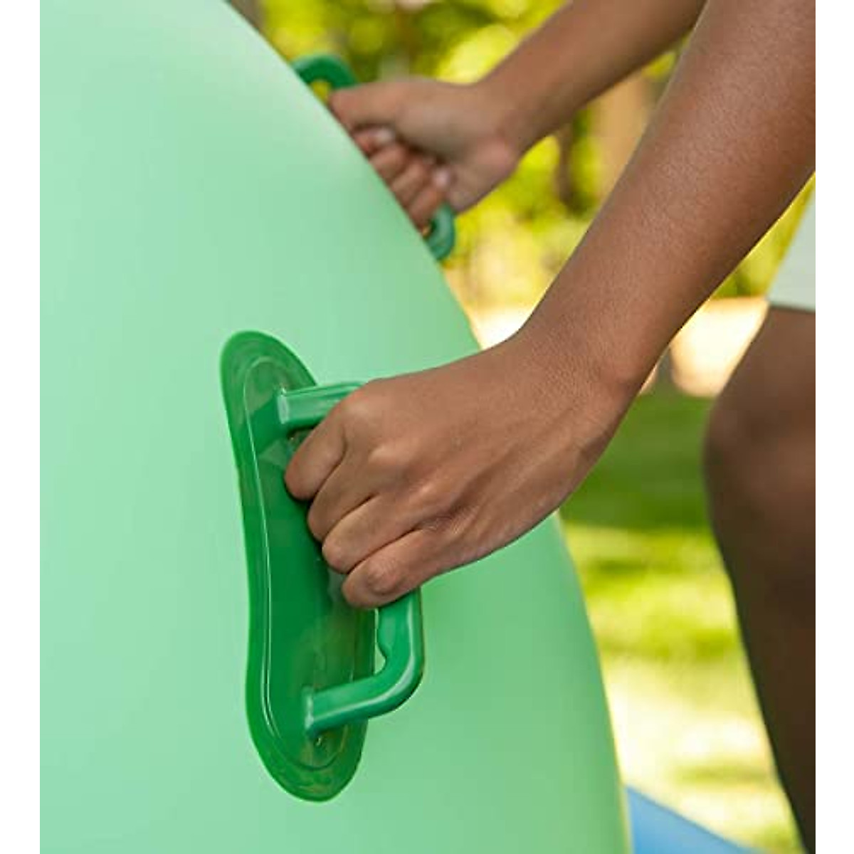 HearthSong Rock with It – Giant 8-Foot Inflatable Dome Rocker Bouncer – Fun Outdoor Game for Kids – Roll and Play Seesaw Rocker with 6 Handles – Child’s Backyard Toy