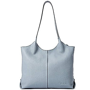 BOSTANTEN Women Handbags Designer Shoulder Tote Bag Soft Genuine Leather Purse Bundle with Women Leather Wallet RFID Blocking Small Bifold Wallet with ID Window