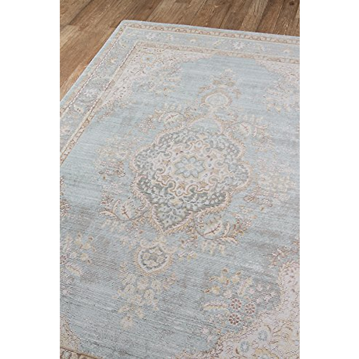 Momeni Rugs Isabella Traditional Medallion Flat Weave Area Rug, 7'10" X 10'6", Blue