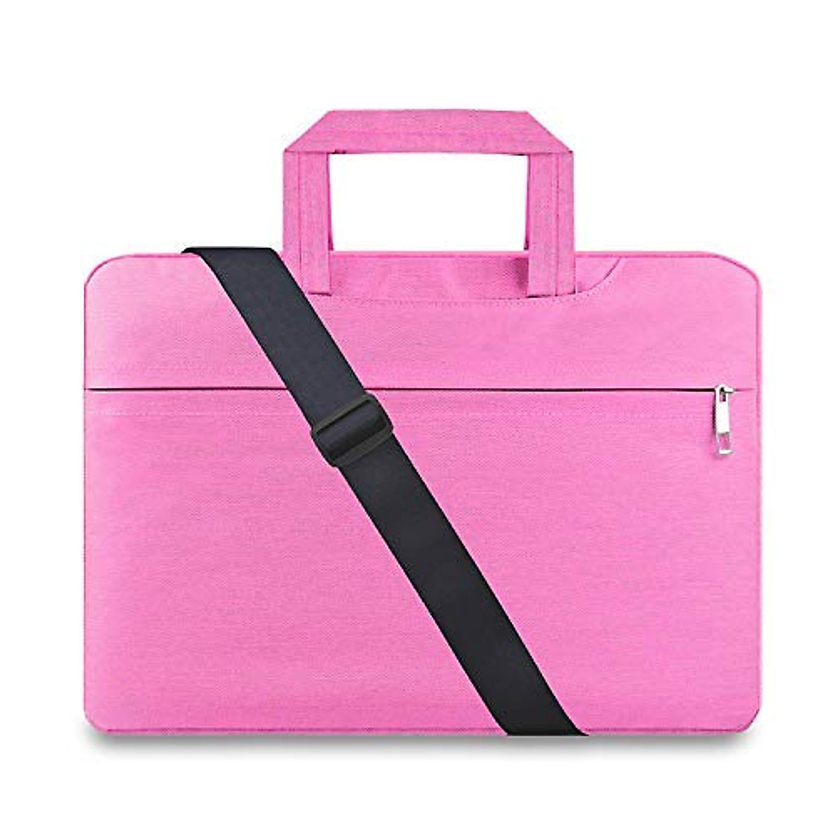 HESTECH Laptop Shoulder Bag, 15.6 Laptop Case Sleeve Business Messenger Briefcase Carrying Handbag for Women Men Fits 15-16 Inch Dell HP Acer Aspire 5/Predator Helios 300 Chromebook Ultrabook,Pink