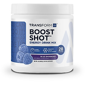 TransformHQ Everyday Boost Shot 28 Servings (Blue Raspberry) - Non-GMO, Gluten-Free, Powder