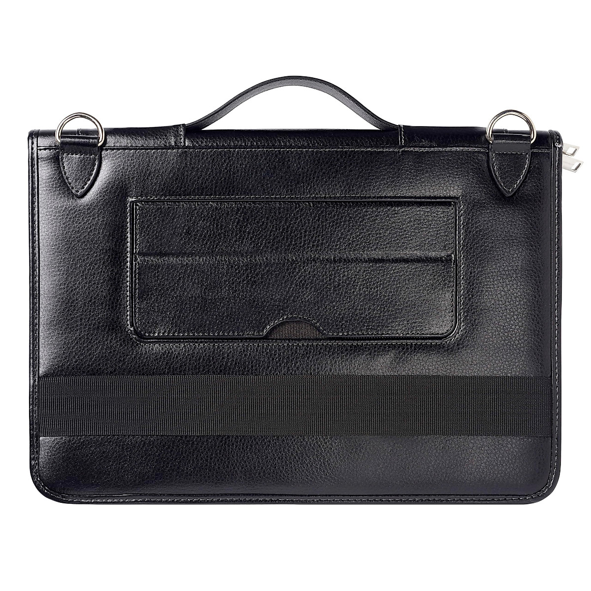 Broonel Black Leather Laptop Messenger Case - Compatible with ASUS Vivobook 16X M1603QA 16.0 WUXGA Laptop
