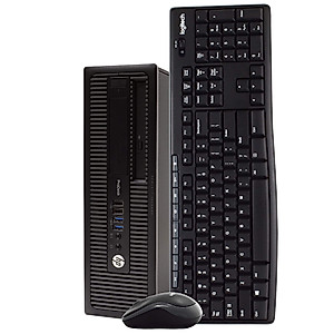 HP ProDesk 600G1 Desktop Computer PC, Intel Quad-Core i5, 500GB HDD Storage, 4GB DDR3 RAM, Windows 10 Home, DVD, WiFi, New 24in Monitor, Wireless Keyboard and Mouse (Renewed)