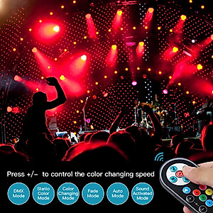 Stage Lights 36 LED Par Lights, U`King RGB Uplights Stage Lighting Indoor for Christmas Halloween Music Party Disco Wedding, Remote Control, DMX Control Sound Activated Party Lights