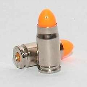 ST Action Pro Pack Of 5 Inert .357 SIG Pistol Orange Safety Trainer Cartridge Dummy Ammunition Ammo Shell Rounds with Nickel Case