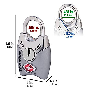 Master Lock 4689T TSA Approved Keyed Lock, 2 Pack, Colors May Vary