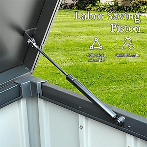 YESGIGA 100 Gallon Outdoor Storage Deck Box Waterproof, Large Patio Storage Bin for Outside Cushions, Throw Pillows, Garden Tools, Lockable, Dark Gray