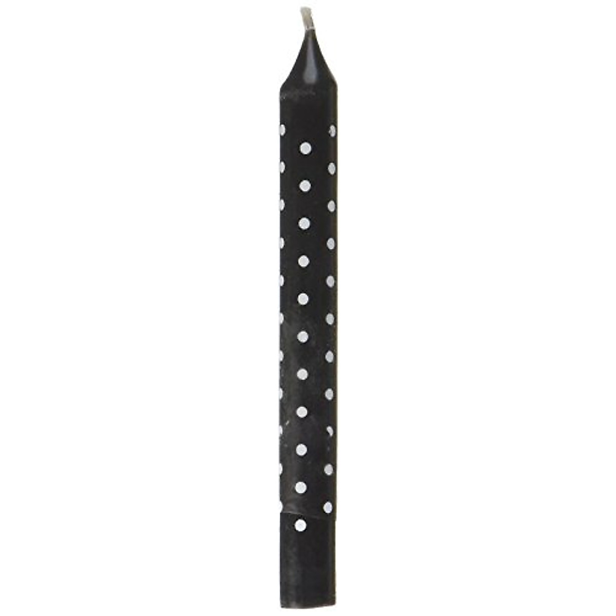 Wilton 12 Count Black and White Polka Dot Birthday Candle