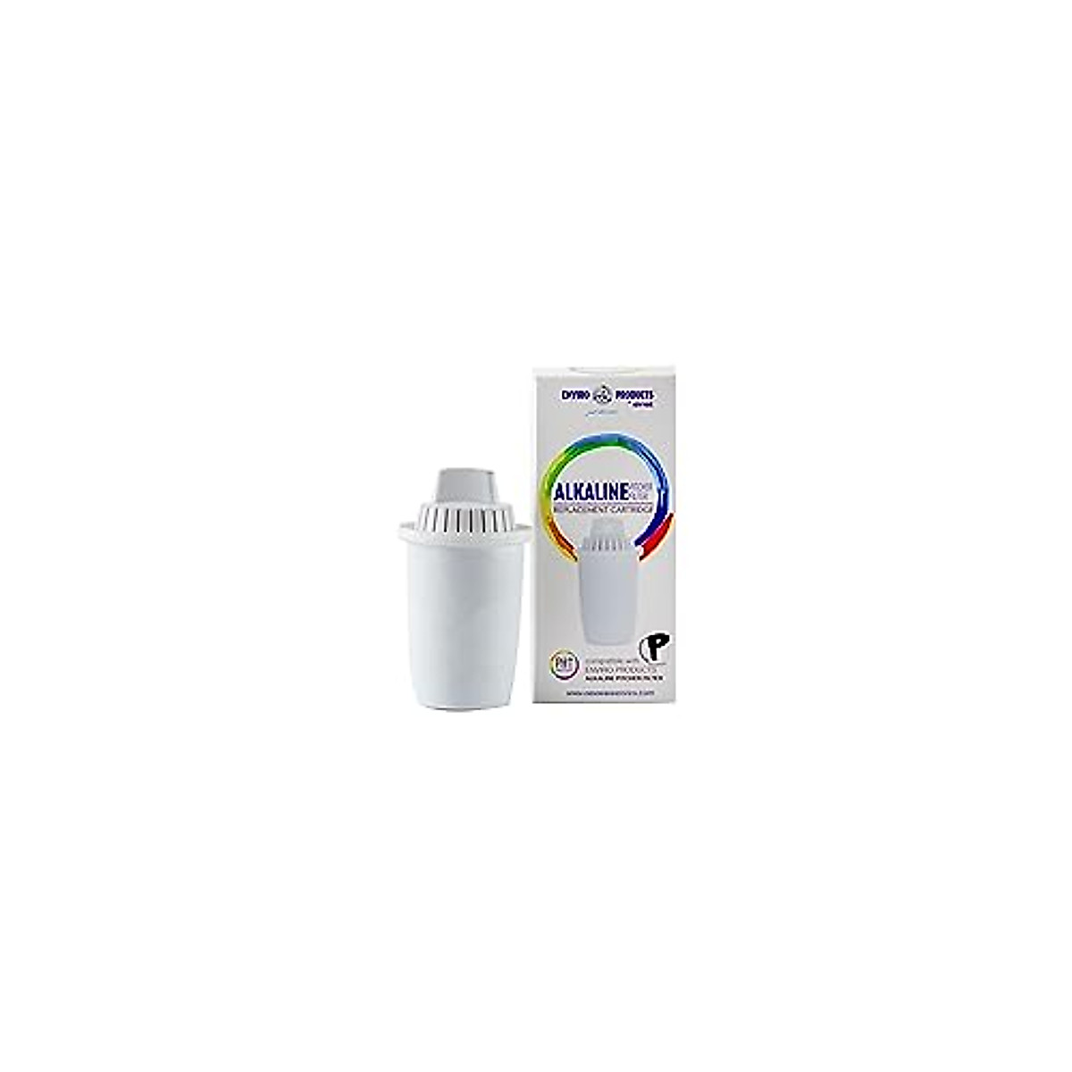 New Wave Enviro Products Alkaline Pitcher Filter Replacement Cartridge, Single Replacement, 64 Gallon Filter Life, White