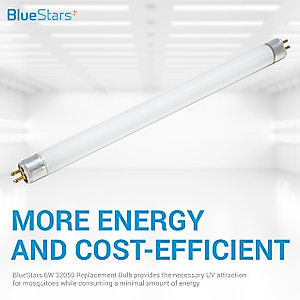 BlueStars 4-Pack Premium Quality 6-Watt 32050 4 Pin Base Replacement Bulbs for DynaTrap Indoor Trap Models DT2000XL, DT2000XLP, DT2000XLPSR, DT3012