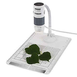 Carson eFlex 78x/324x Effective Magnification (Based on a 27" monitor) LED Lighted USB Digital Microscope with Flexible Stand and Base (MM-840) , White
