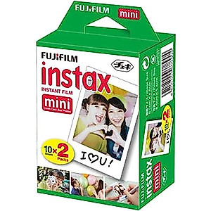 Fujifilm Mini EVO Hybrid Camera (Brown) Instant Film Camera Bundle with 40 Instant Film Sheets + 32GB microSD Memory Card + Small Padded Case + SD Card Reader + Extreme Electronics Cloth