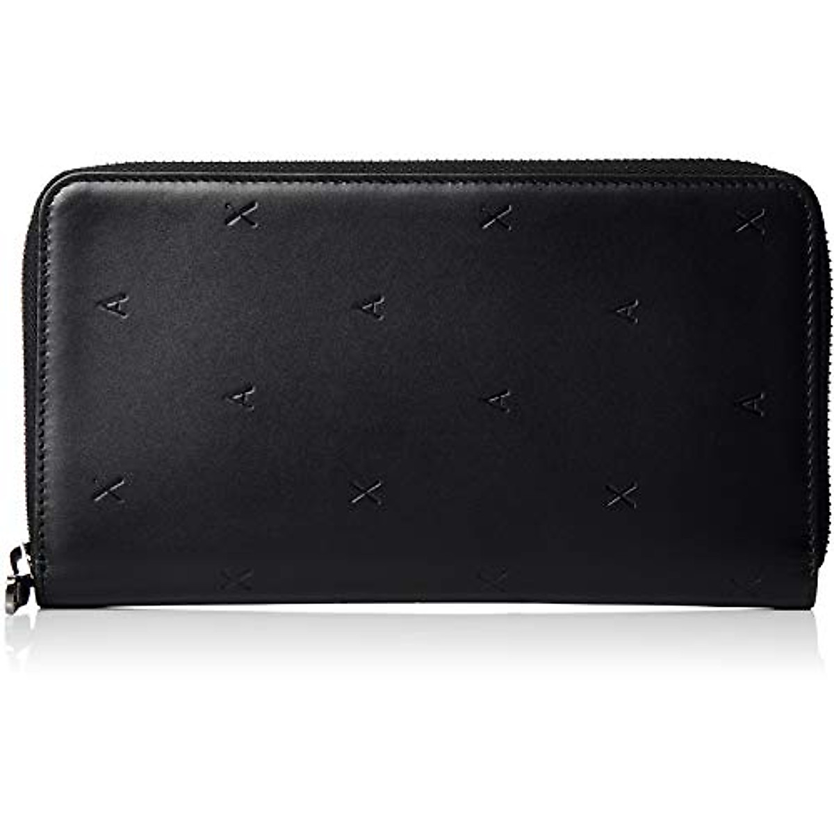 Armani Exchange Men's Rounded Zip Wallet, nero/black, UNI