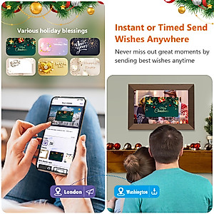 MaxAngel 3 Pack Digital Photo Frame 10.1 Inch WiFi Electronic Picture Frame IPS Touch Screen HD Display 32GB Storage SD Card Slot Auto-Rotate Slideshow Share Videos Photos Remotely Via Uhale App