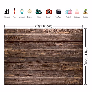 Wood Vinyl Backdrop Spring Easter Wooden Board Wall Portrait Photography Background Baby Shower Birthday Wedding Party Vintage Brown Wood Seamless Backdrop Photo Props 7x5FT