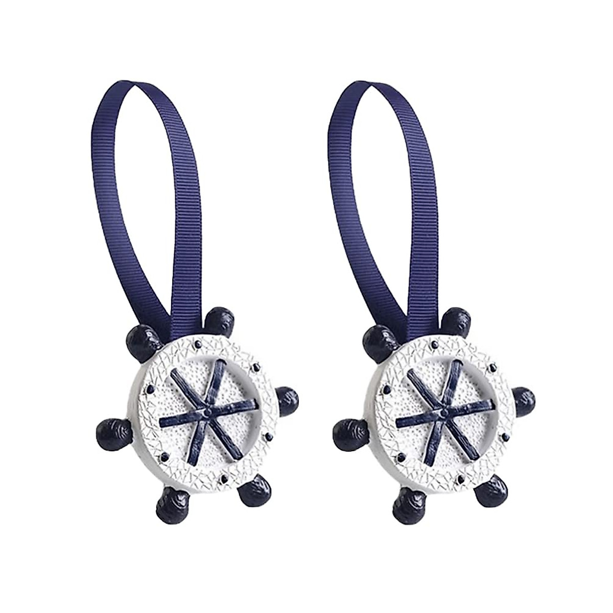 LIFKOME 2pcs Curtain Hook Magnetic Tie Back Window Magnetic Holdbacks Curtain Tiebacks Curtain Brackets for Curtain Rod Outdoor Curtains Curtain Buckle Simple Seaside Tassel Polyester