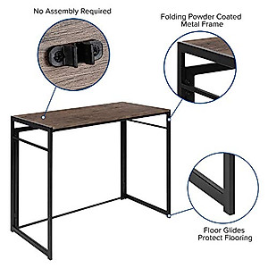 Flash Furniture Rustic Home Office Folding Computer Desk - 40"