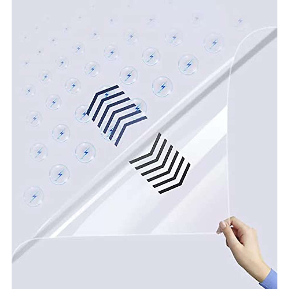 BESNUT Clear Wall Protector Film Self Adhesive Removable Vinyl, Oil Proof Waterproof Kitchen Sticker, PVC Contact Paper Wallpaper Peel and Stick, Transparent Backsplash (Size : 45x200cm)