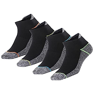 Kodal Copper Ankle Socks, Athletic Low Cut Running Socks for Men Women, Moisture Wicking, Odor Control, Breathable for Sweaty Feet (4 Pairs)