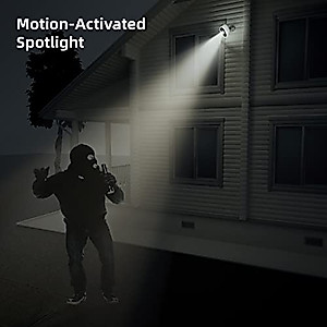 DEKCO Security Cameras Wireless Outdoor/Indoor, 1080P HD Wireless Rechargeable Battery Powered WiFi Home Surveillance Camera with Spotlight, Siren, Motion Detection, Color Night Vision, IP66