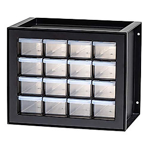 IRIS USA 16 Drawer Small Parts and Hardware Organize Cabinet, Black